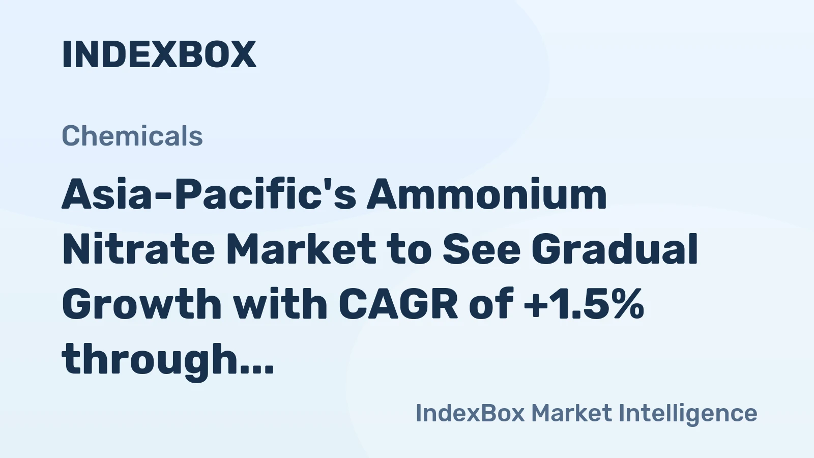 Asia-Pacific's Ammonium Nitrate Market to See Gradual Growth with CAGR of +1.5% through 2035