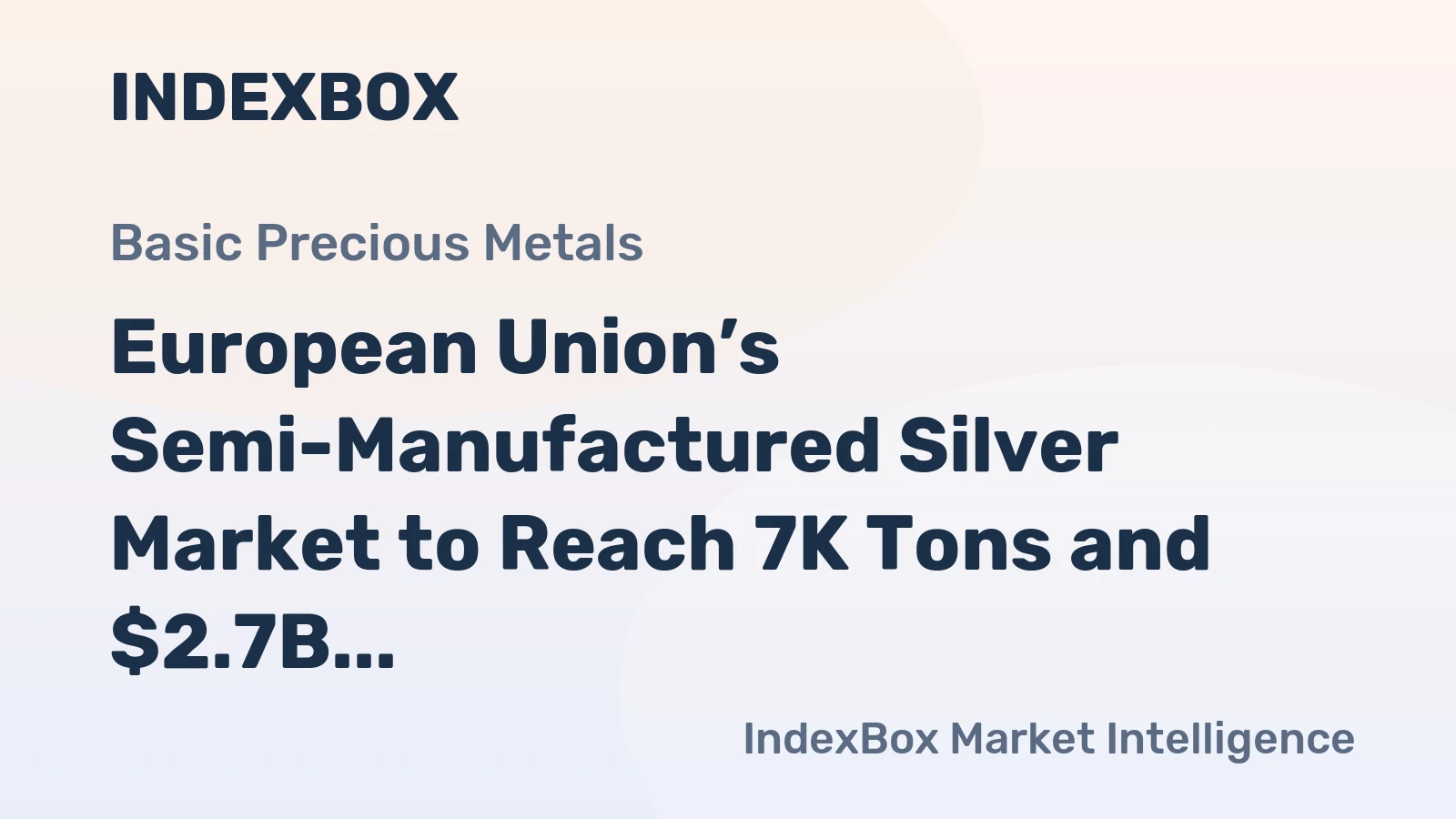 European Union’s Semi-Manufactured Silver Market to Reach 7K Tons and $2.7B by 2035
