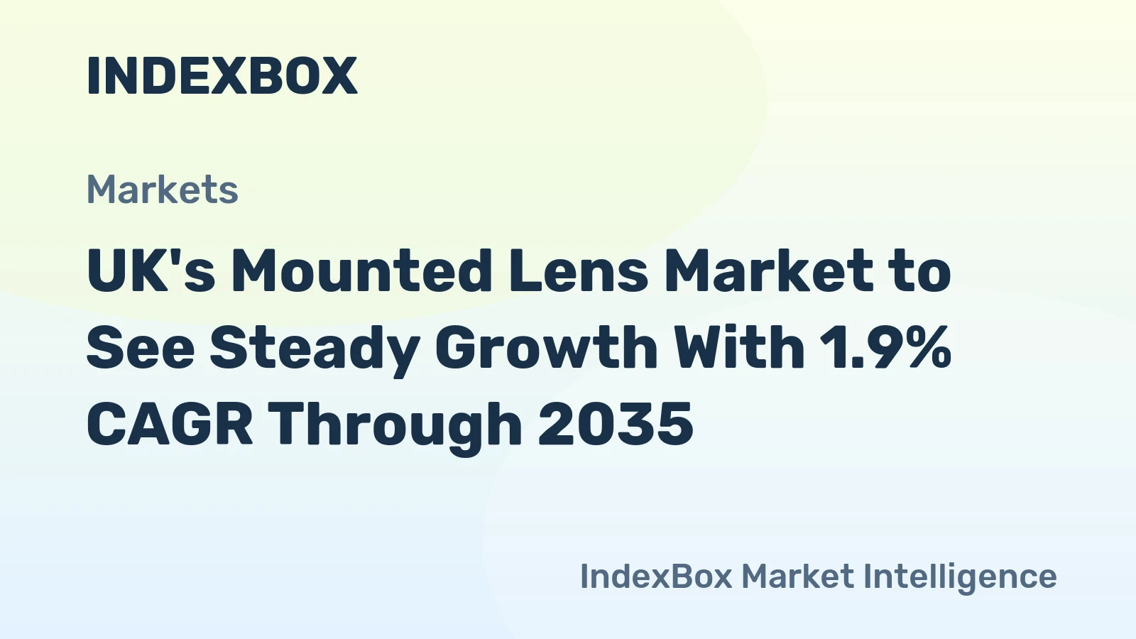 UK's Mounted Lens Market to See Steady Growth With 1.9% CAGR Through 2035