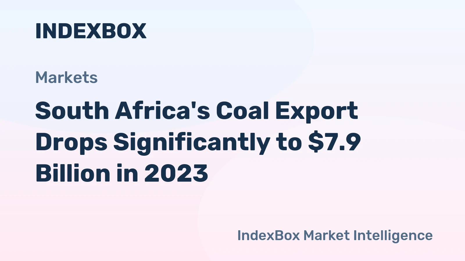 South Africa's Coal Export Drops Significantly to $7.9 Billion in 2023