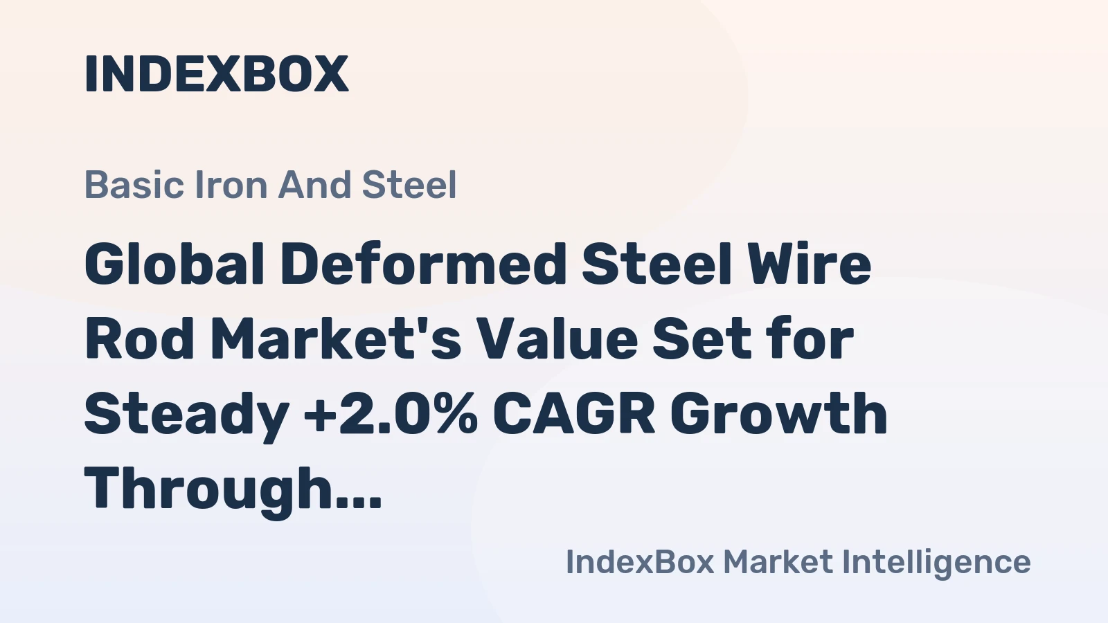 Global Deformed Steel Wire Rod Market's Value Set for Steady +2.0% CAGR Growth Through 2035