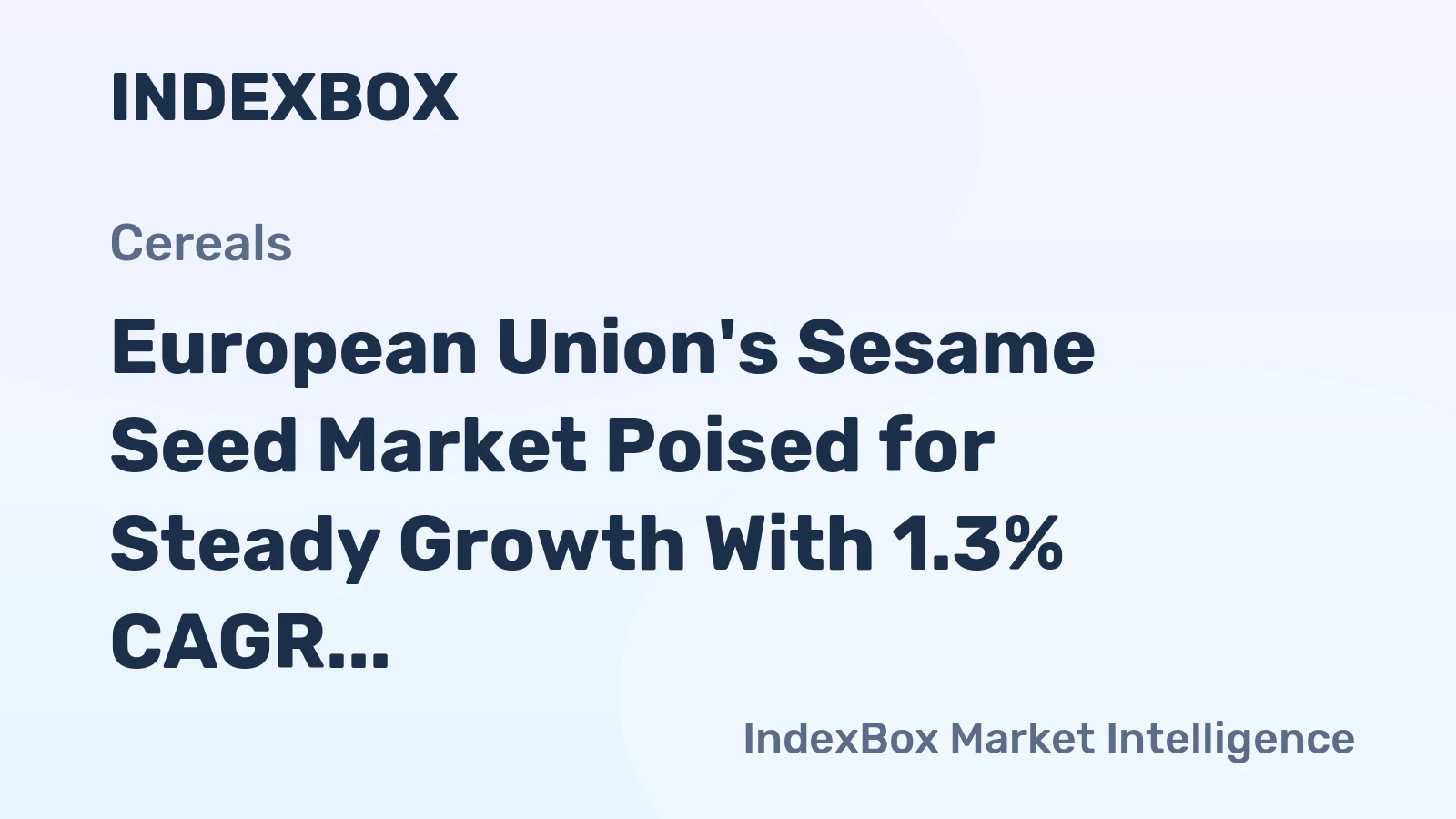 European Union's Sesame Seed Market Poised for Steady Growth With 1.3% CAGR Through 2035