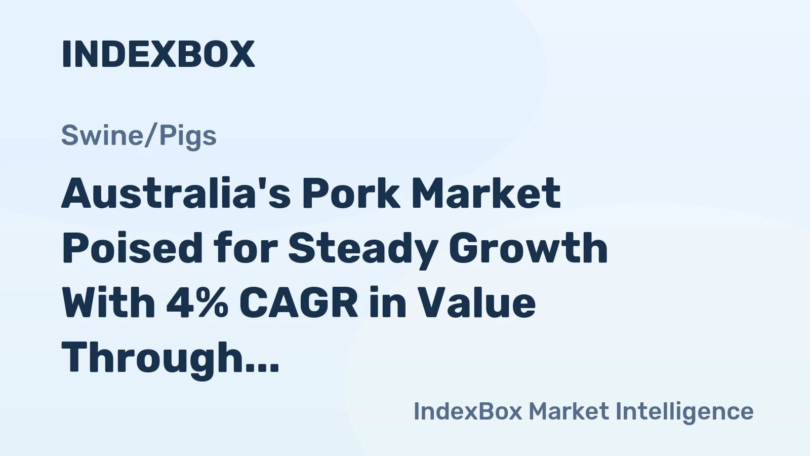 Australia's Pork Market Poised for Steady Growth With 4% CAGR in Value Through 2035