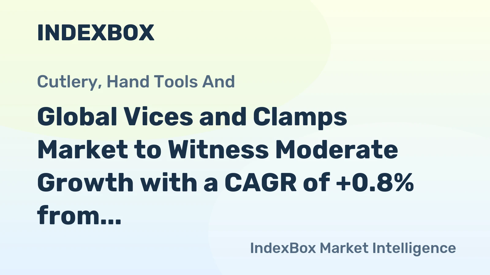 Global Vices and Clamps Market to Witness Moderate Growth with a CAGR of +0.8% from 2023 to 2030