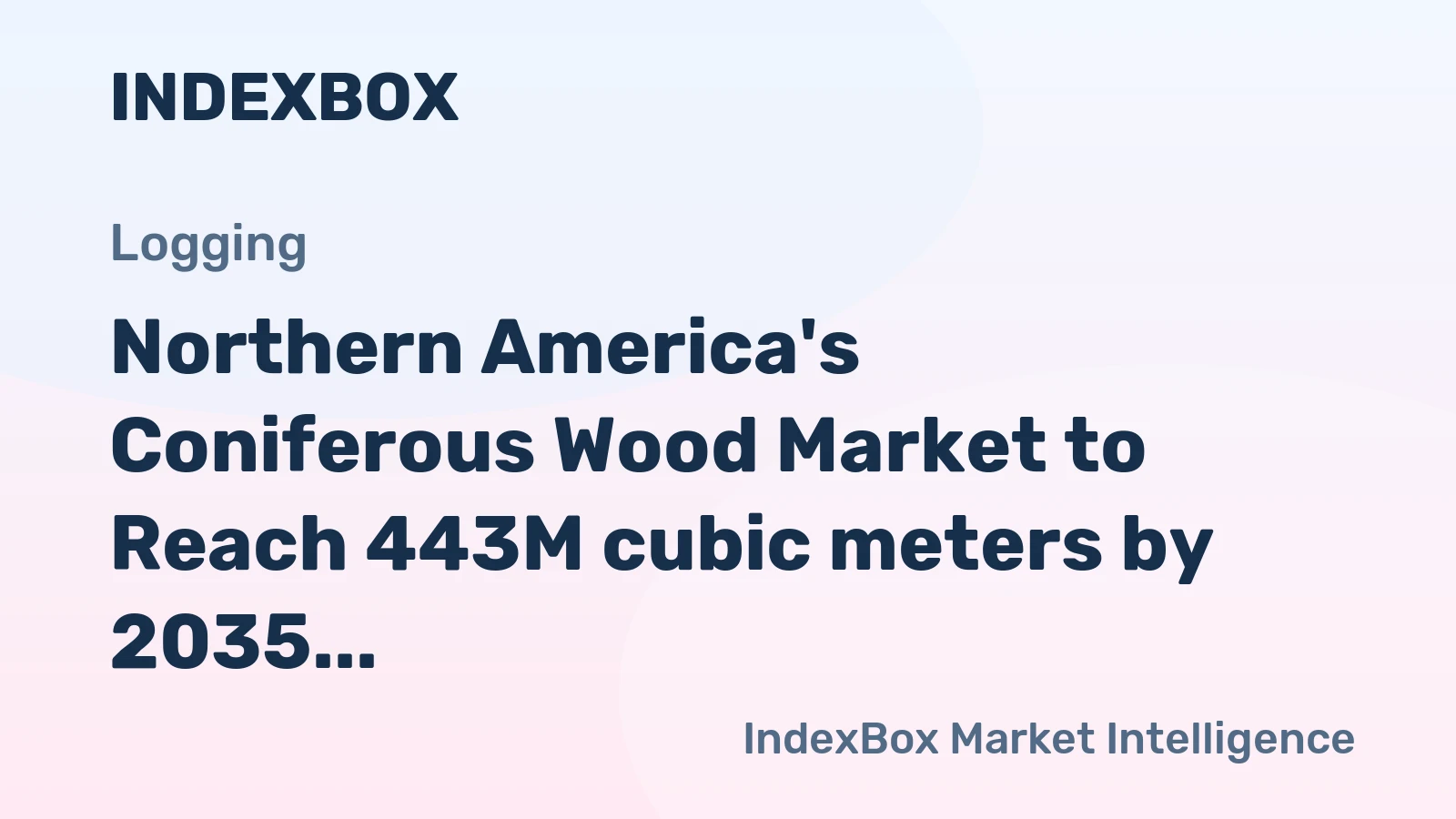 Northern America's Coniferous Wood Market to Reach 443M cubic meters by 2035, Valued at $19.5B