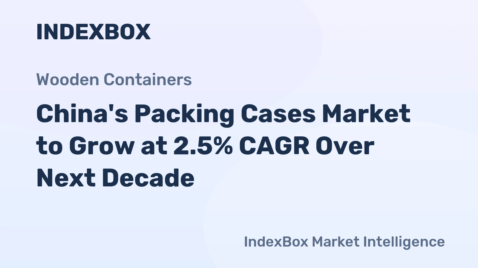 China's Packing Cases Market to Grow at 2.5% CAGR Over Next Decade