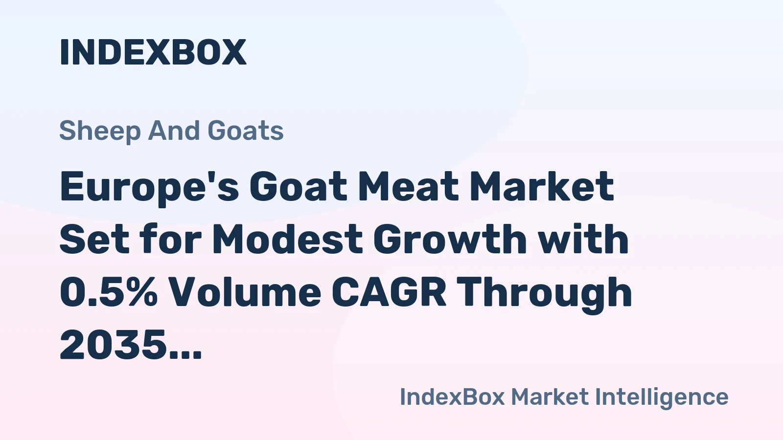 Europe's Goat Meat Market Set for Modest Growth with 0.5% Volume CAGR Through 2035