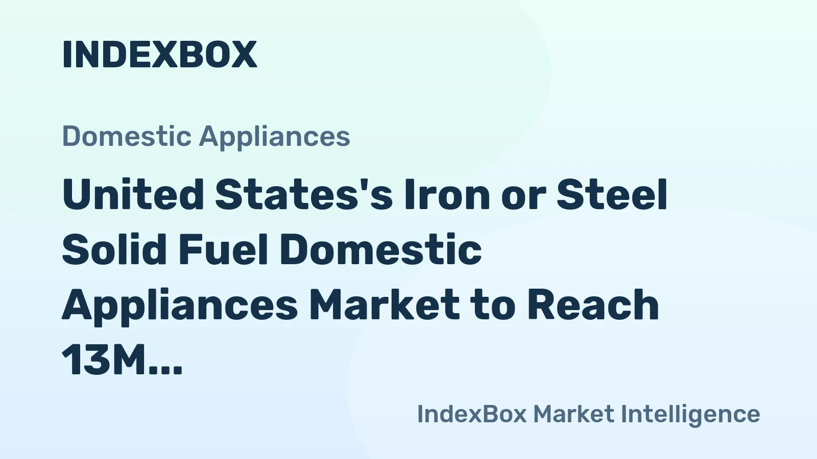 United States's Iron or Steel Solid Fuel Domestic Appliances Market to Reach 13M Units and $392M by 2035