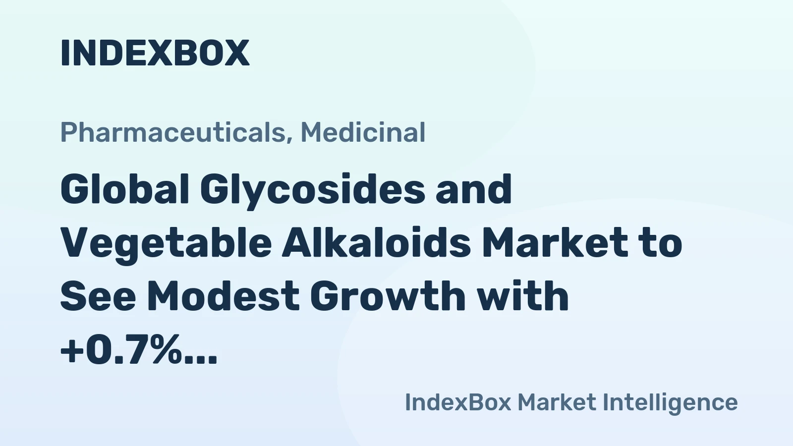 Global Glycosides and Vegetable Alkaloids Market to See Modest Growth with +0.7% CAGR Through 2035