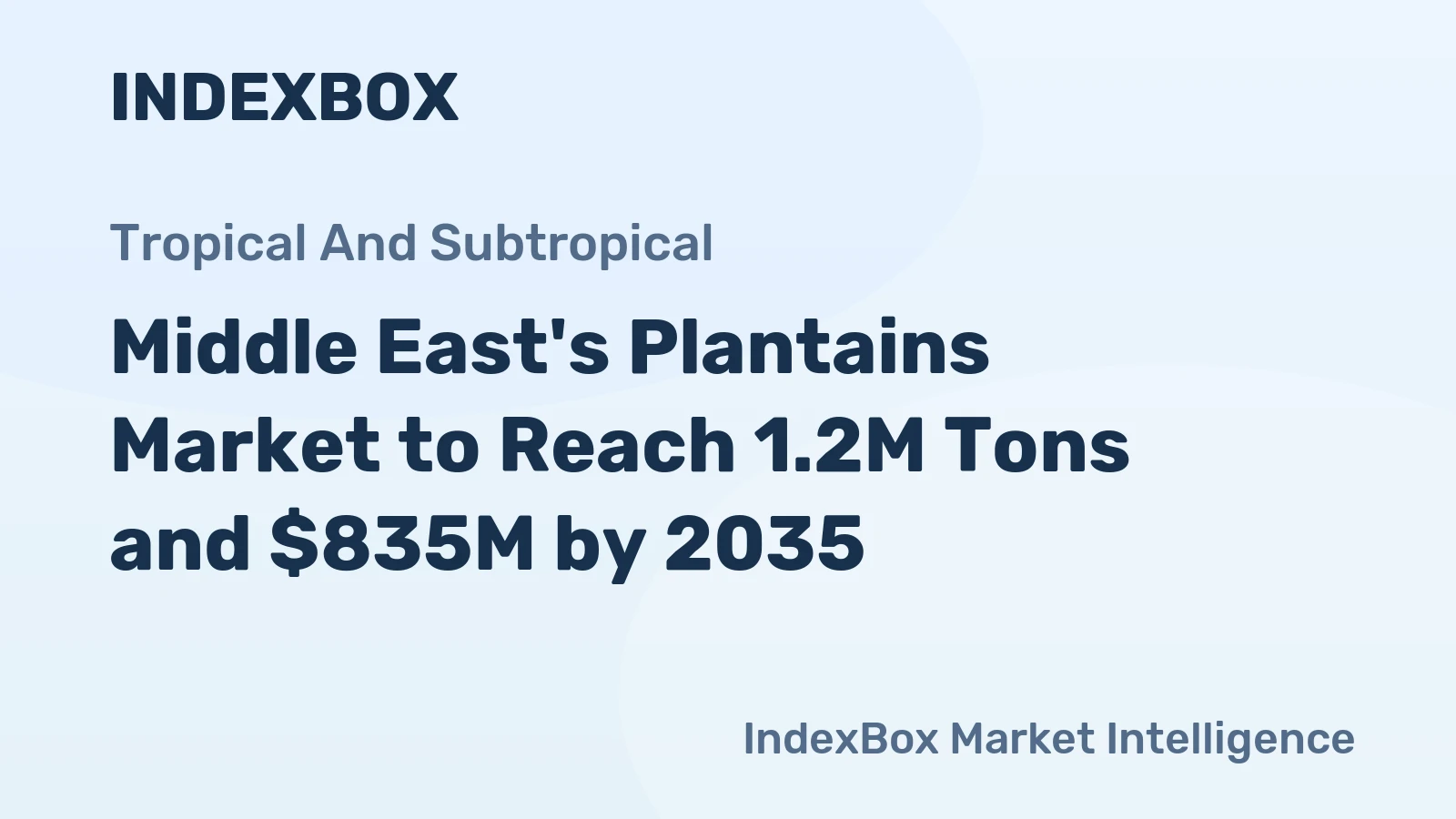 Middle East's Plantains Market to Reach 1.2M Tons and $835M by 2035