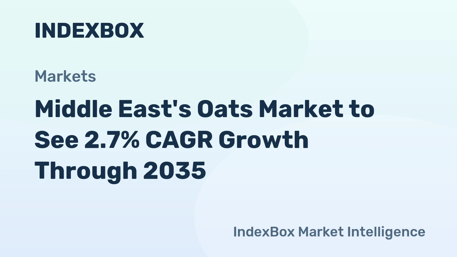Middle East's Oats Market to See 2.7% CAGR Growth Through 2035