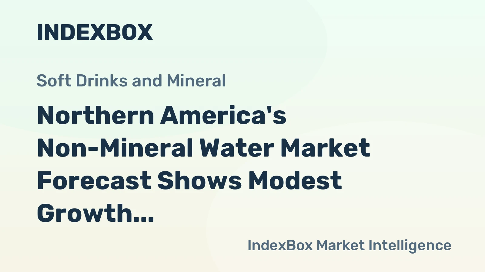 Northern America's Non-Mineral Water Market Forecast Shows Modest Growth with +0.4% CAGR Through 2035