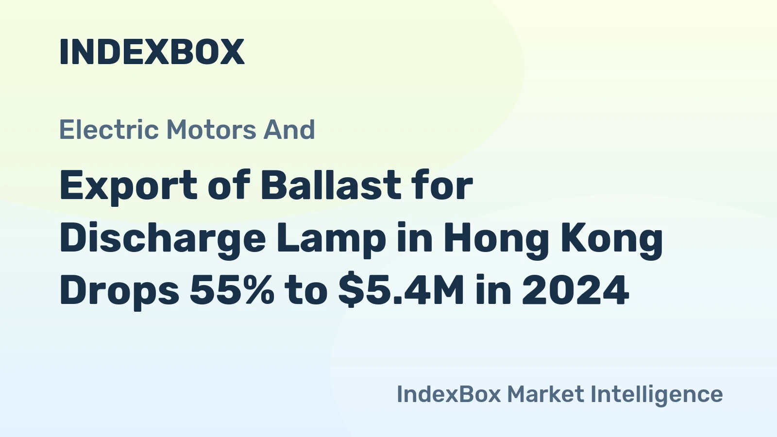 Export of Ballast for Discharge Lamp in Hong Kong Drops 55% to $5.4M in 2024