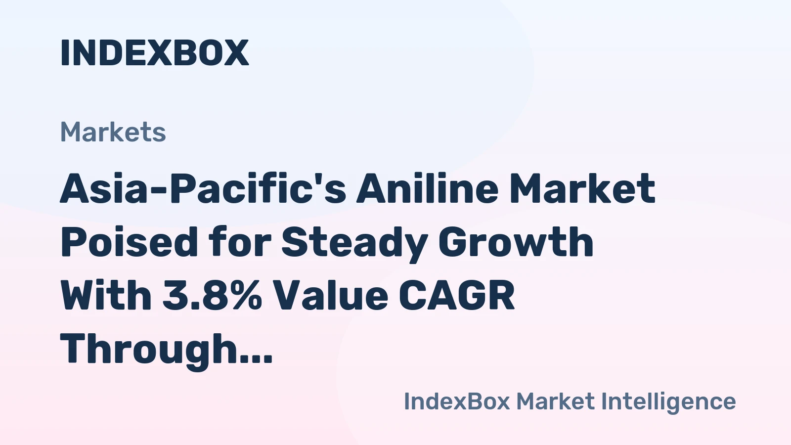 Asia-Pacific's Aniline Market Poised for Steady Growth With 3.8% Value CAGR Through 2035