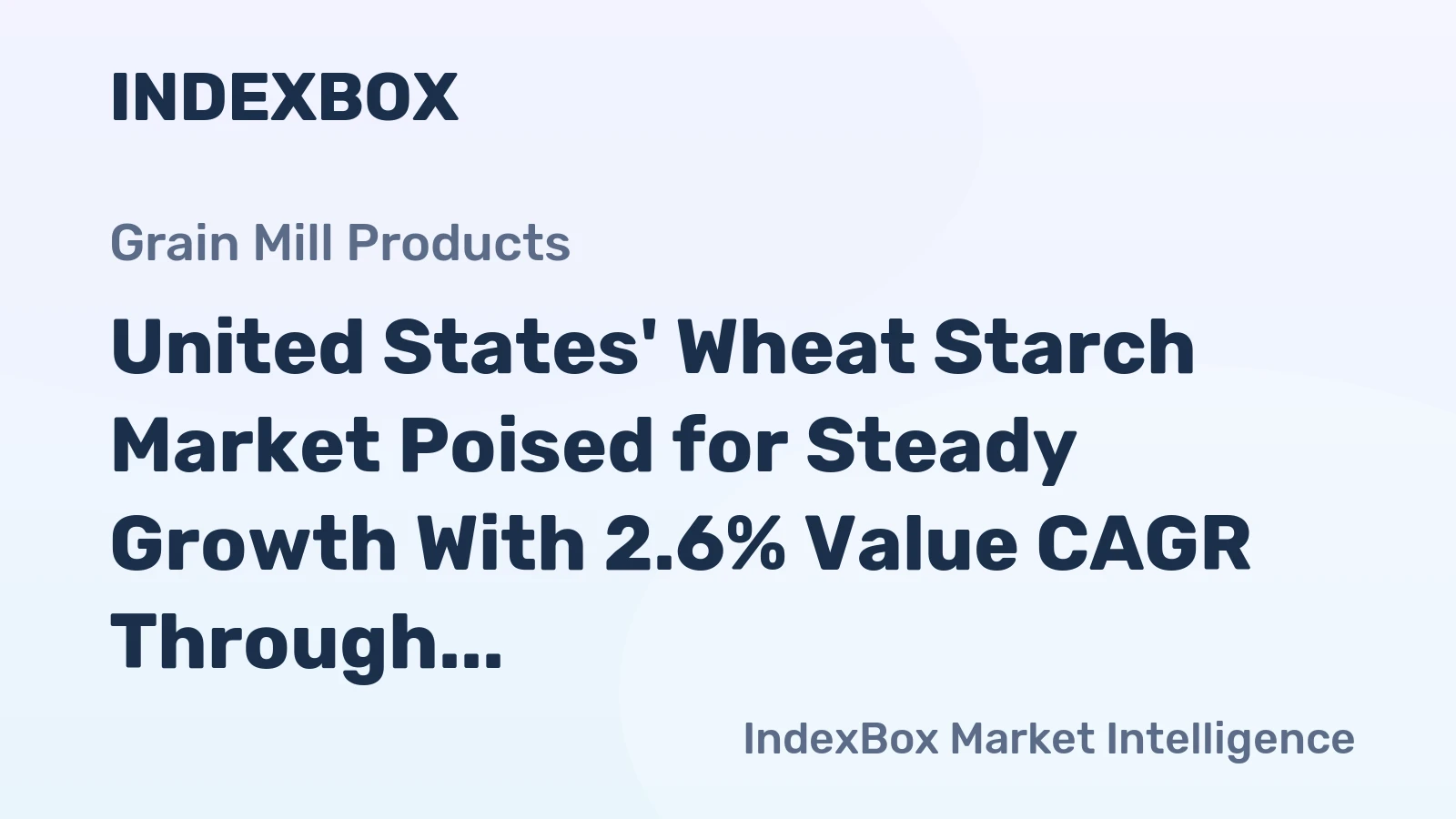 United States' Wheat Starch Market Poised for Steady Growth With 2.6% Value CAGR Through 2035
