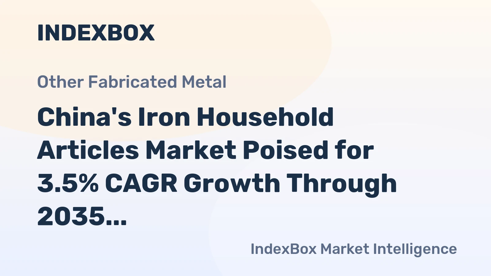 China's Iron Household Articles Market Poised for 3.5% CAGR Growth Through 2035