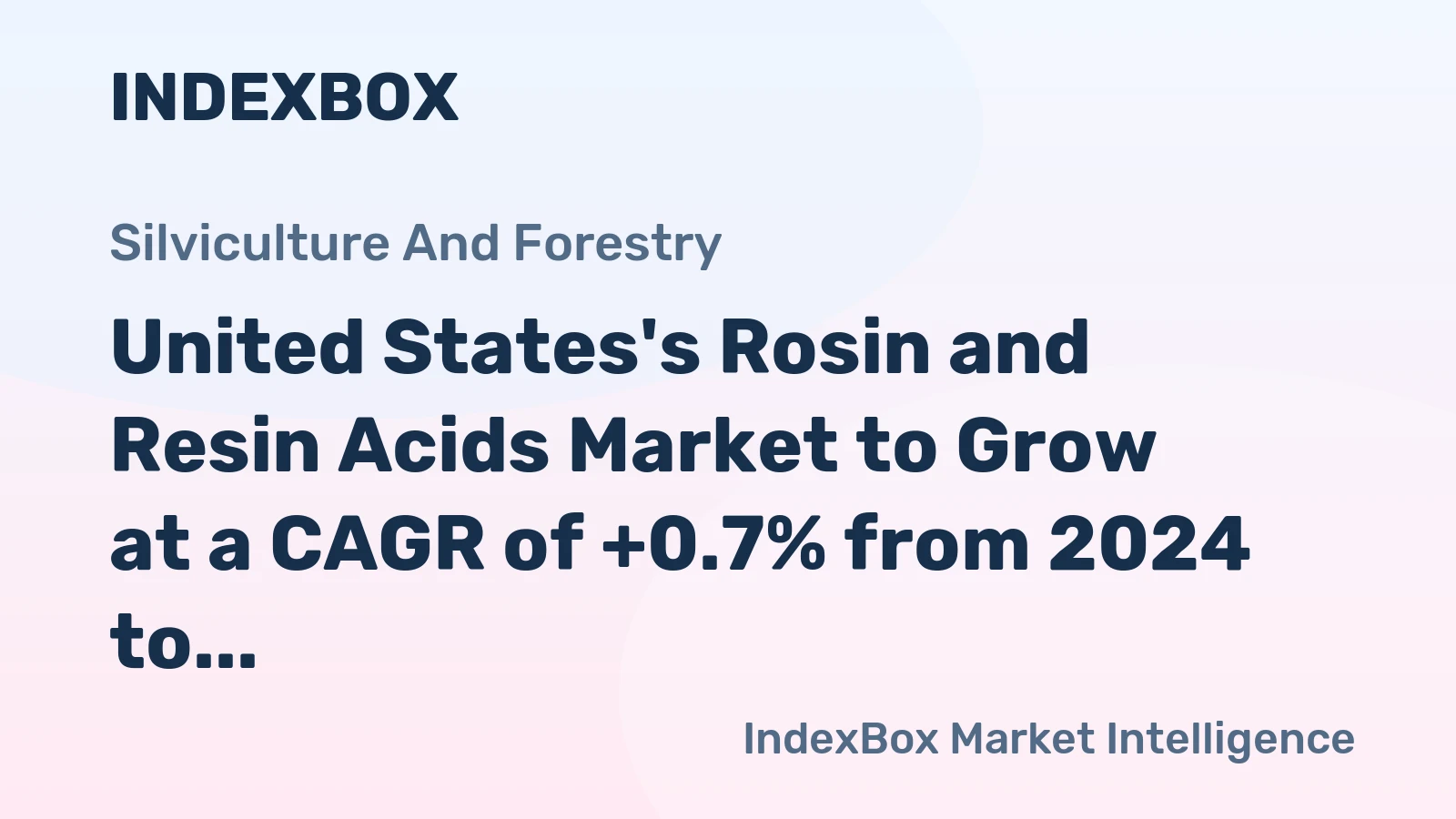 United States's Rosin and Resin Acids Market to Grow at a CAGR of +0.7% from 2024 to 2035, Reaching $910M