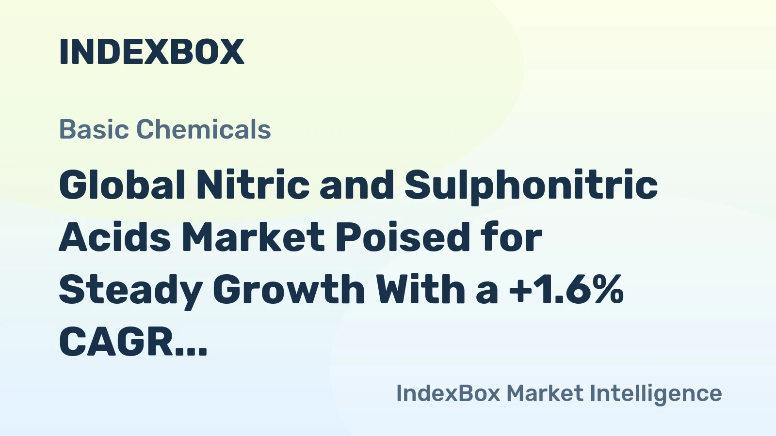 Global Nitric and Sulphonitric Acids Market Poised for Steady Growth With a +1.6% CAGR in Value Through 2035