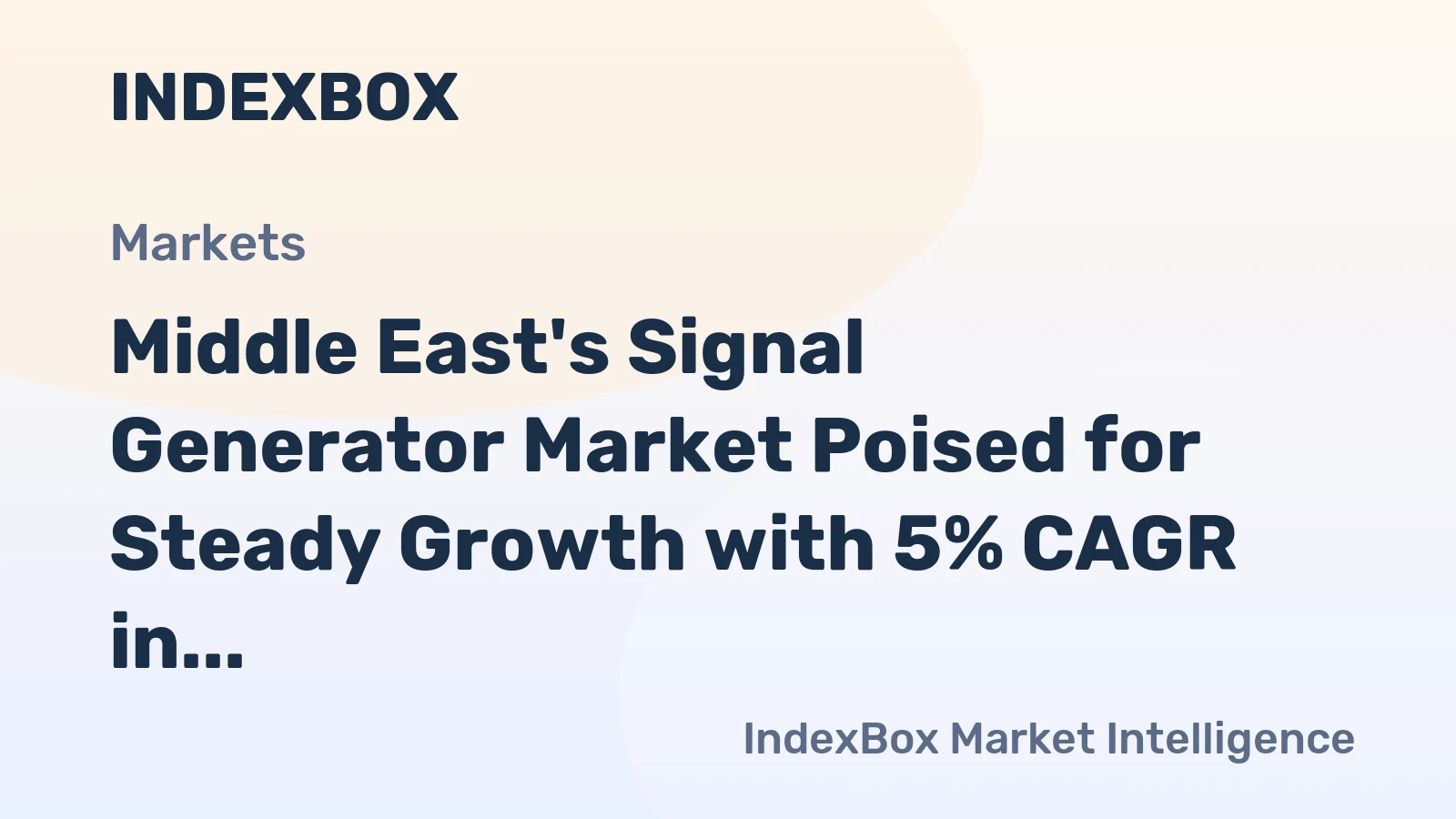 Middle East's Signal Generator Market Poised for Steady Growth with 5% CAGR in Value