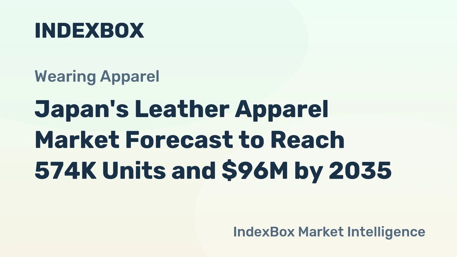 Japan's Leather Apparel Market Forecast to Reach 574K Units and $96M by 2035