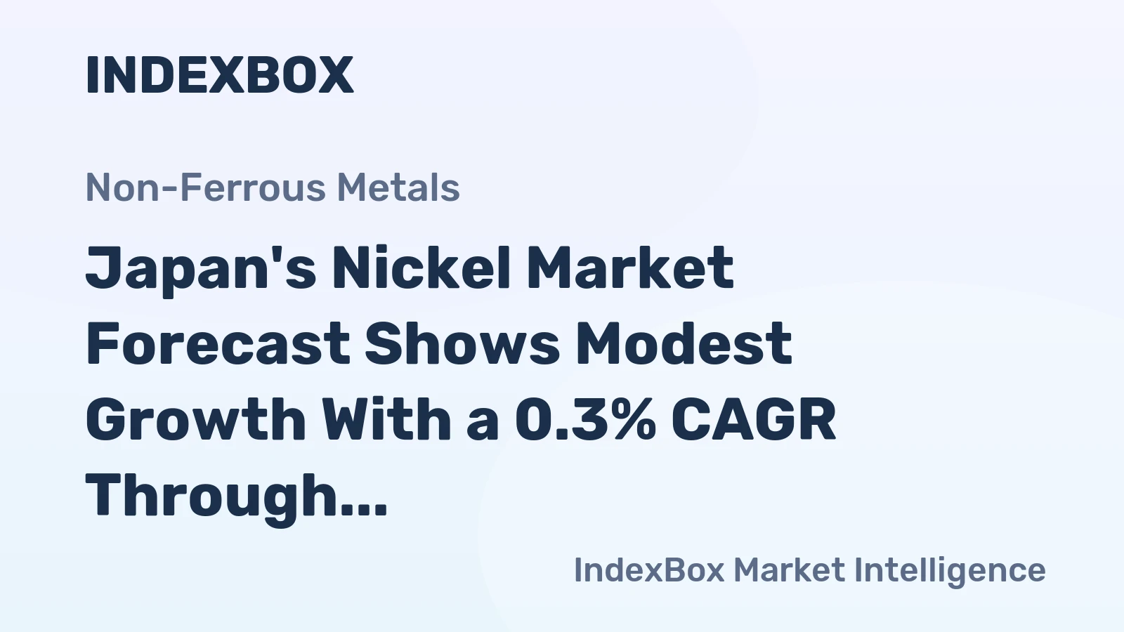 Japan's Nickel Market Forecast Shows Modest Growth With a 0.3% CAGR Through 2035