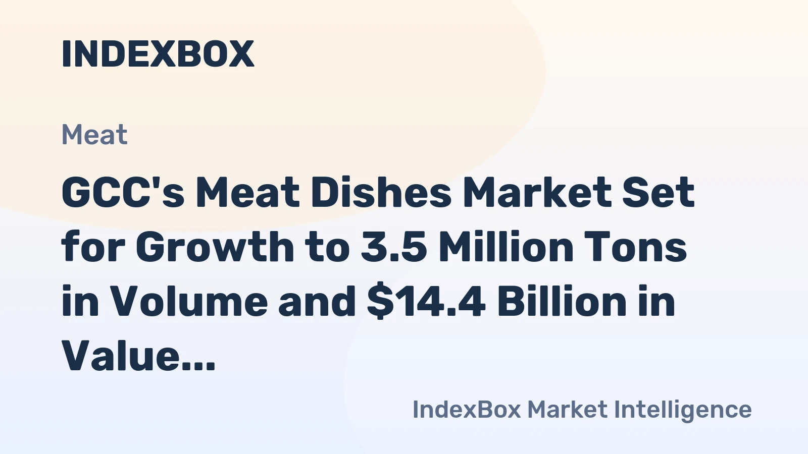 GCC's Meat Dishes Market Set for Growth to 3.5 Million Tons in Volume and $14.4 Billion in Value
