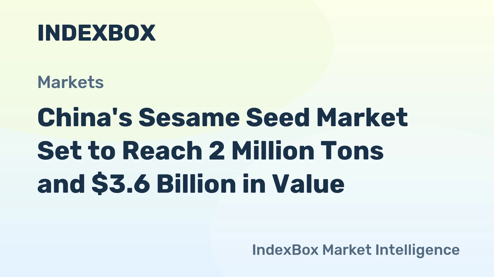 China's Sesame Seed Market Set to Reach 2 Million Tons and $3.6 Billion in Value