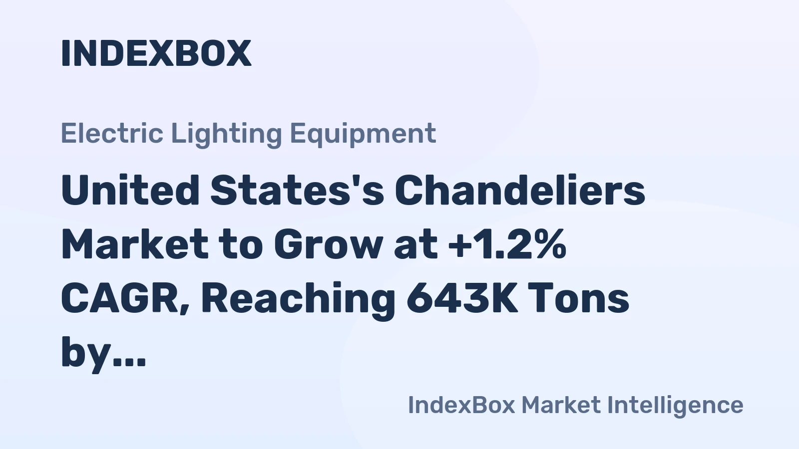 United States's Chandeliers Market to Grow at +1.2% CAGR, Reaching 643K Tons by 2035