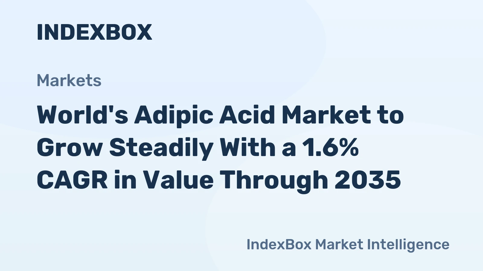 World's Adipic Acid Market to Grow Steadily With a 1.6% CAGR in Value Through 2035
