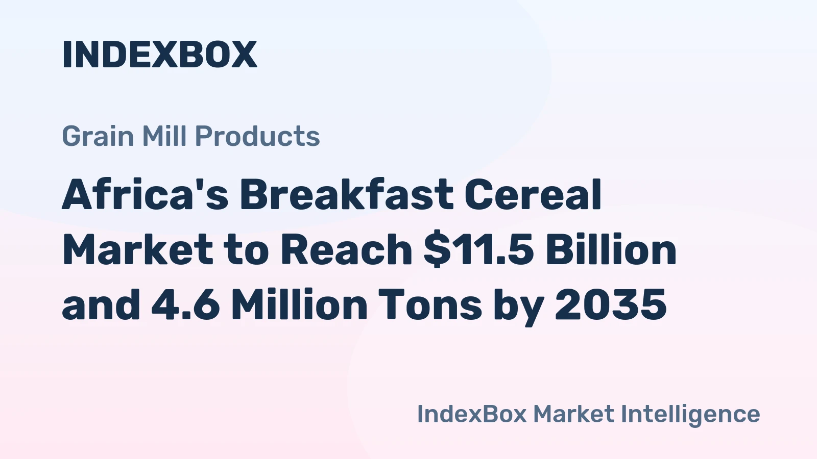 Africa's Breakfast Cereal Market to Reach $11.5 Billion and 4.6 Million Tons by 2035