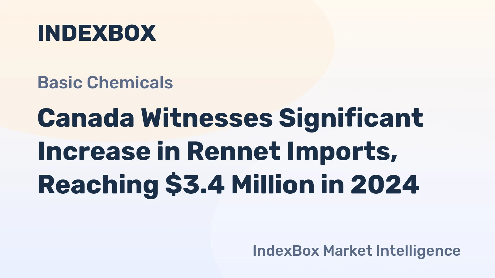 Canada Witnesses Significant Increase in Rennet Imports, Reaching $3.4 Million in 2024