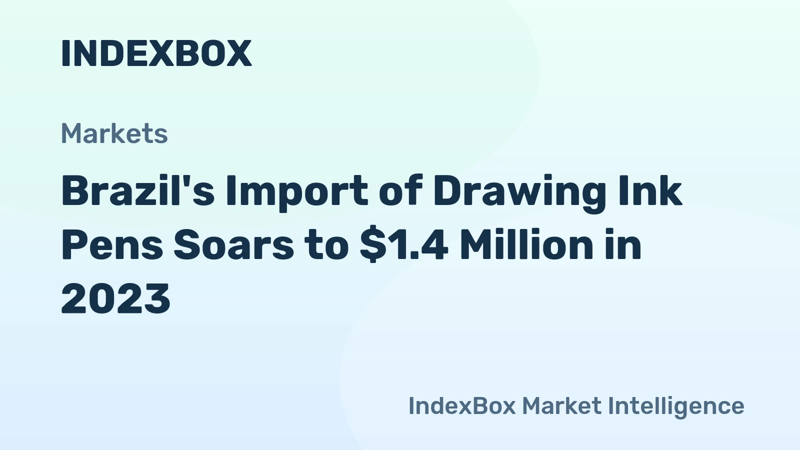 Brazil's Import of Drawing Ink Pens Soars to $1.4 Million in 2023