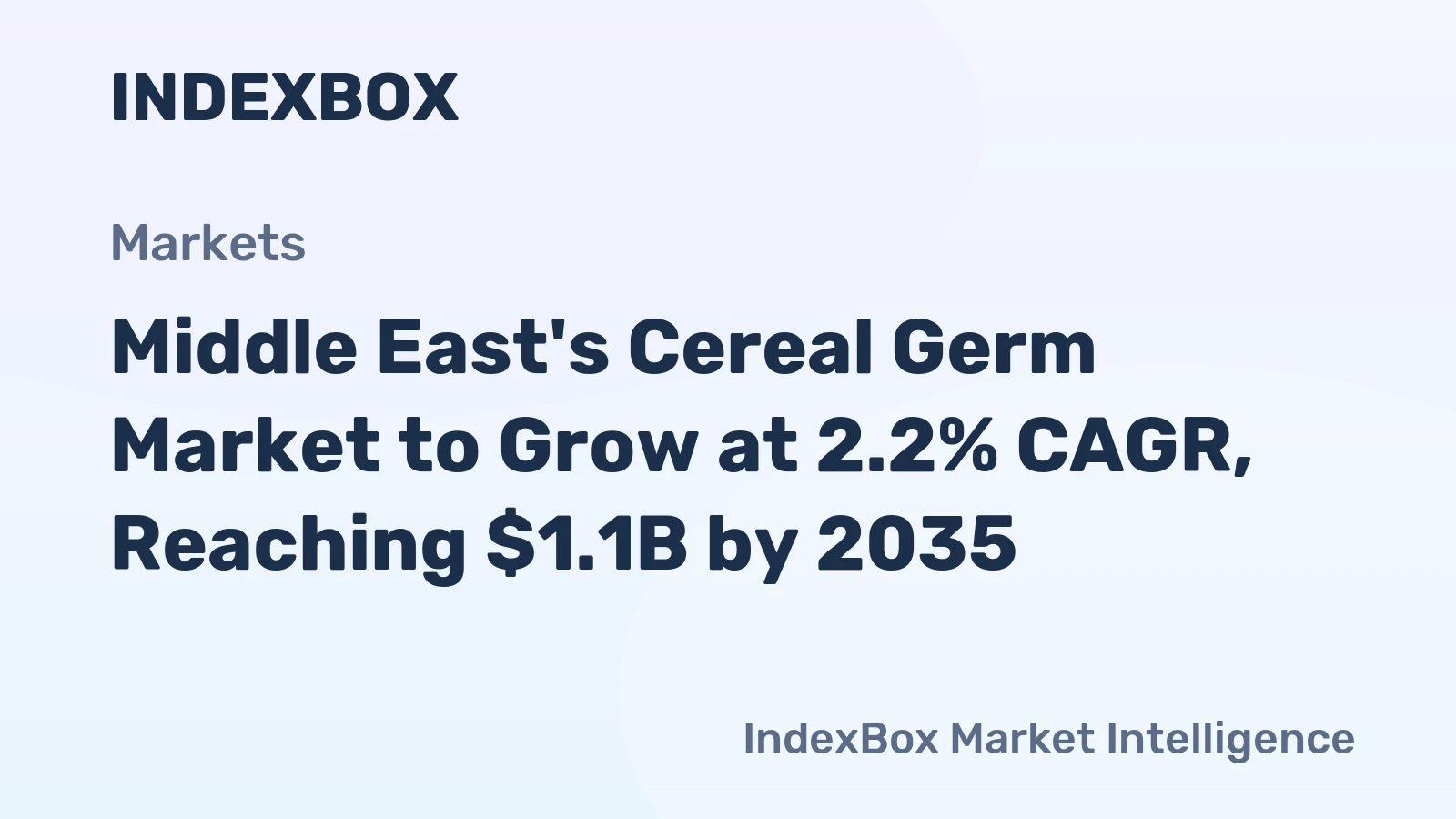 Middle East's Cereal Germ Market to Grow at 2.2% CAGR, Reaching $1.1B by 2035
