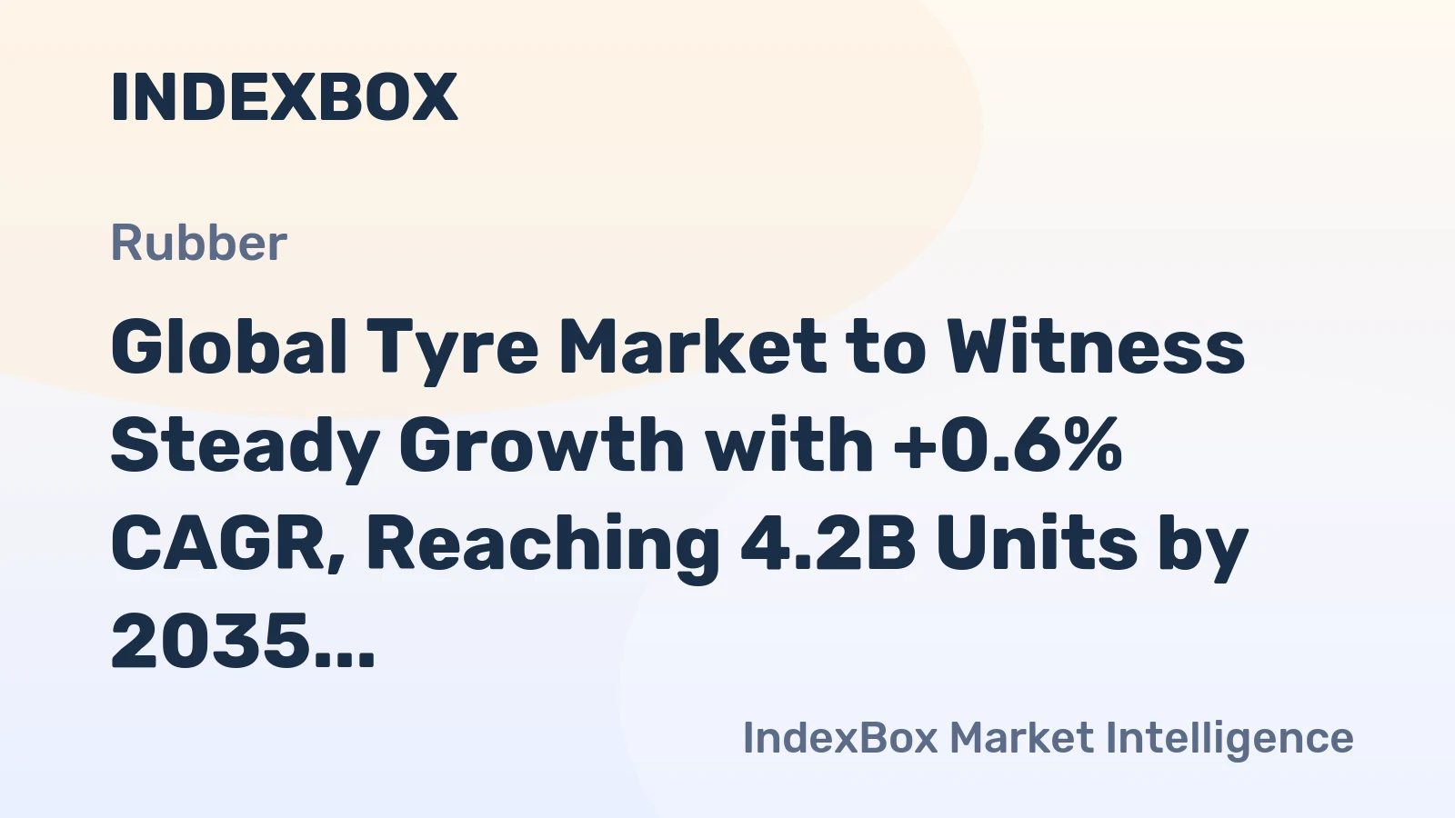 Global Tyre Market to Witness Steady Growth with +0.6% CAGR, Reaching 4.2B Units by 2035