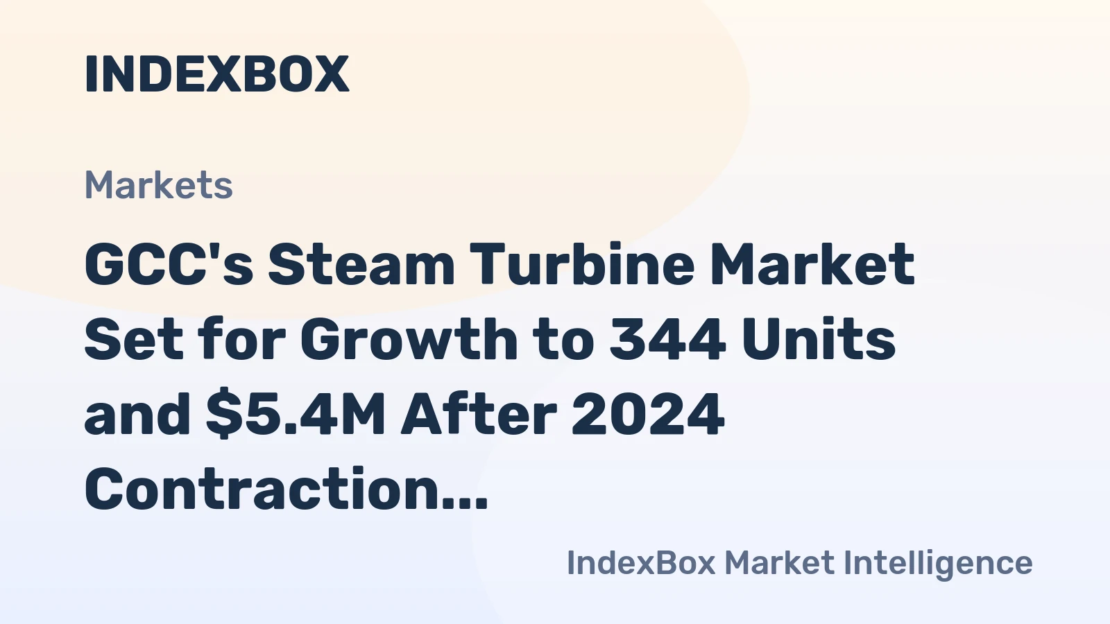 GCC's Steam Turbine Market Set for Growth to 344 Units and $5.4M After 2024 Contraction