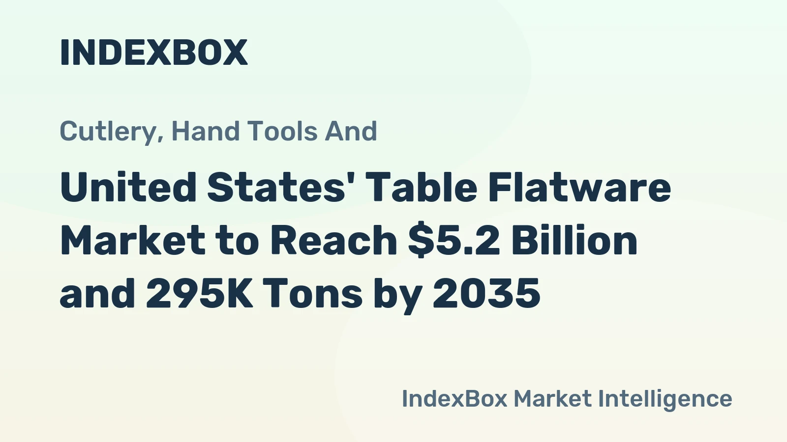 United States' Table Flatware Market to Reach $5.2 Billion and 295K Tons by 2035