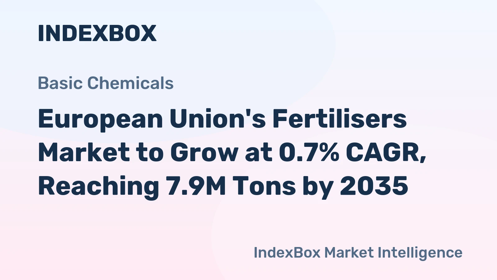 European Union's Fertilisers Market to Grow at 0.7% CAGR, Reaching 7.9M Tons by 2035