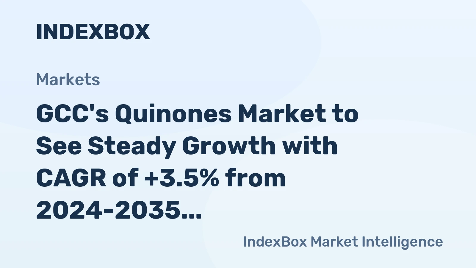 GCC's Quinones Market to See Steady Growth with CAGR of +3.5% from 2024-2035, Expected to Reach $24M
