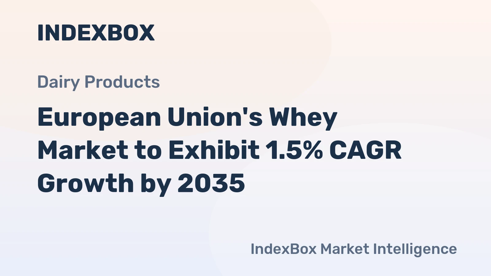 European Union's Whey Market to Exhibit 1.5% CAGR Growth by 2035