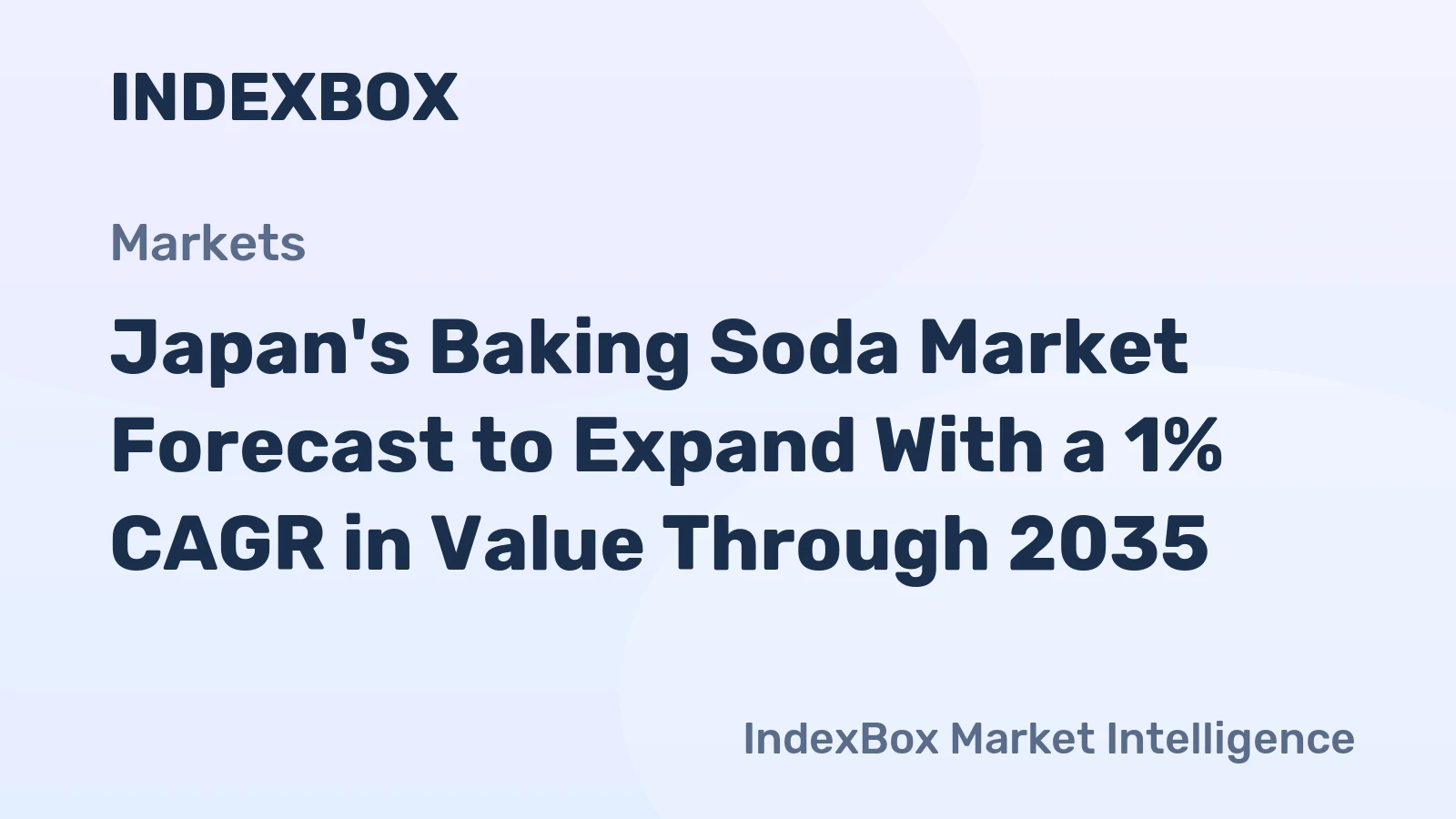 Japan's Baking Soda Market Forecast to Expand With a 1% CAGR in Value Through 2035