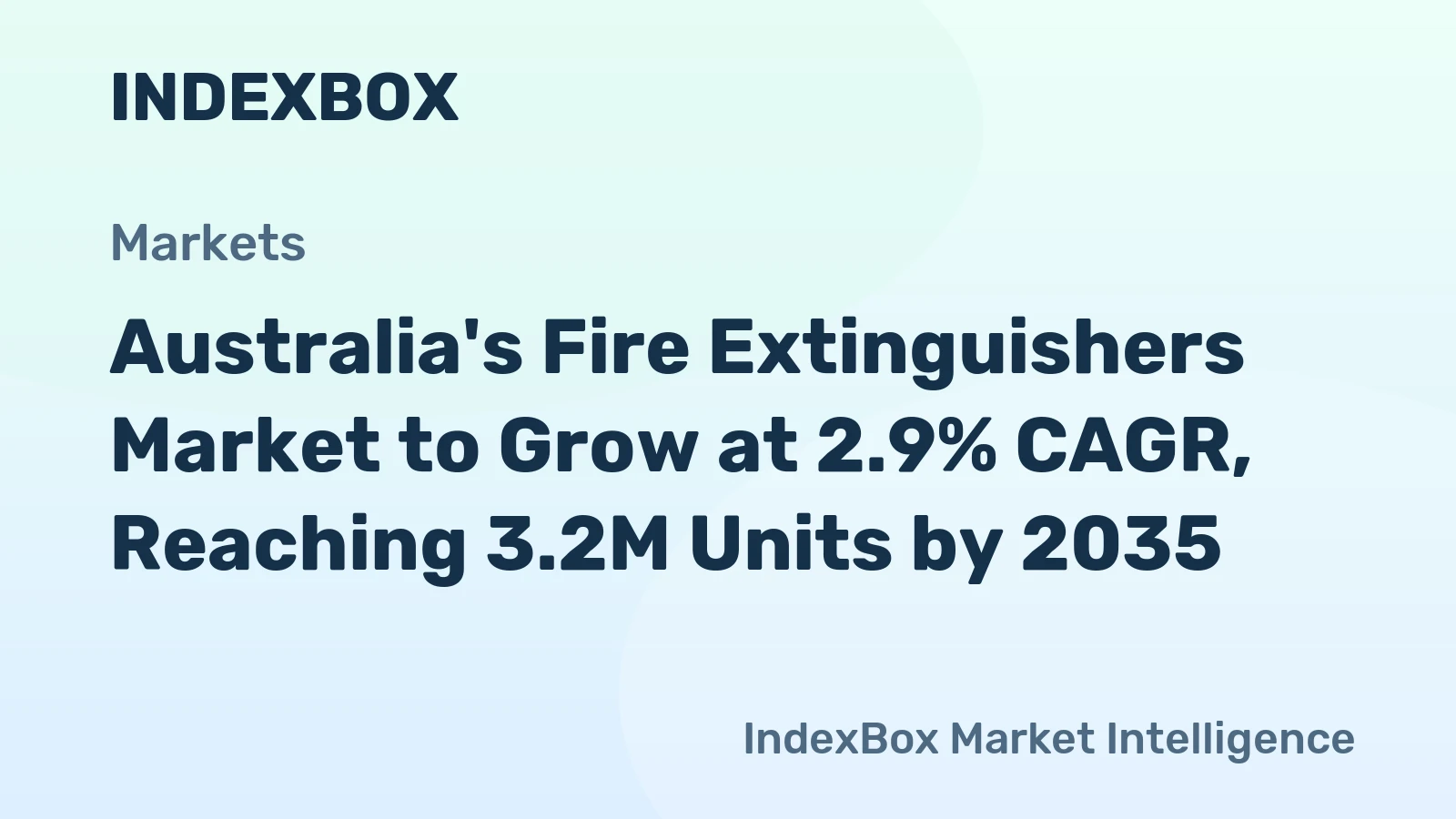 Australia's Fire Extinguishers Market to Grow at 2.9% CAGR, Reaching 3.2M Units by 2035
