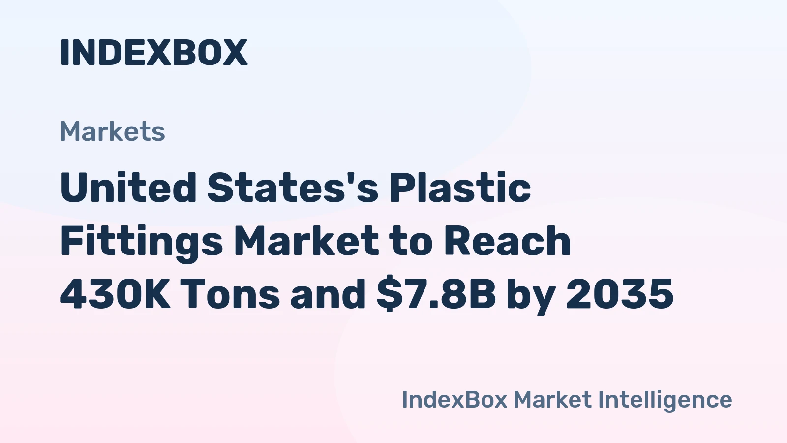 United States's Plastic Fittings Market to Reach 430K Tons and $7.8B by 2035
