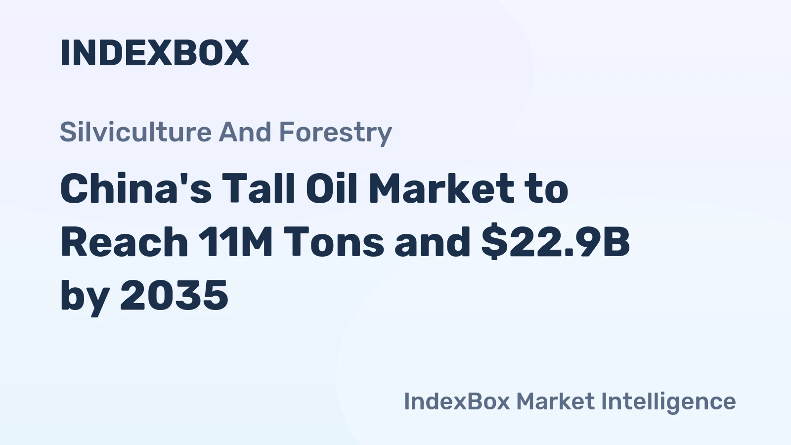 China's Tall Oil Market to Reach 11M Tons and $22.9B by 2035