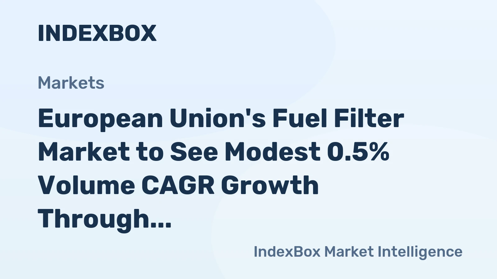 European Union's Fuel Filter Market to See Modest 0.5% Volume CAGR Growth Through 2035