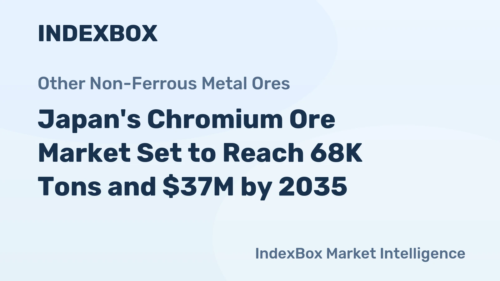 Japan's Chromium Ore Market Set to Reach 68K Tons and $37M by 2035