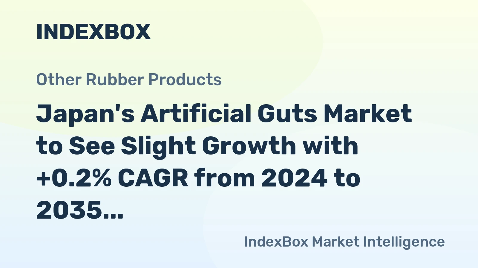 Japan's Artificial Guts Market to See Slight Growth with +0.2% CAGR from 2024 to 2035
