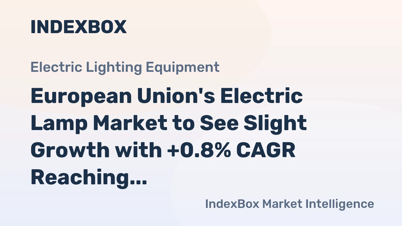 European Union's Electric Lamp Market to See Slight Growth with +0.8% CAGR Reaching $8B by 2035
