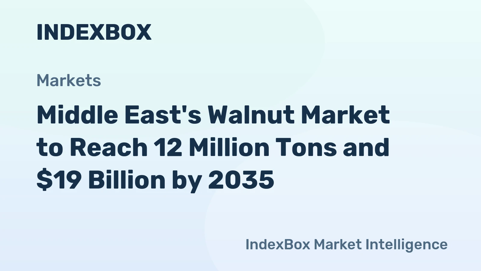 Middle East's Walnut Market to Reach 12 Million Tons and $19 Billion by 2035