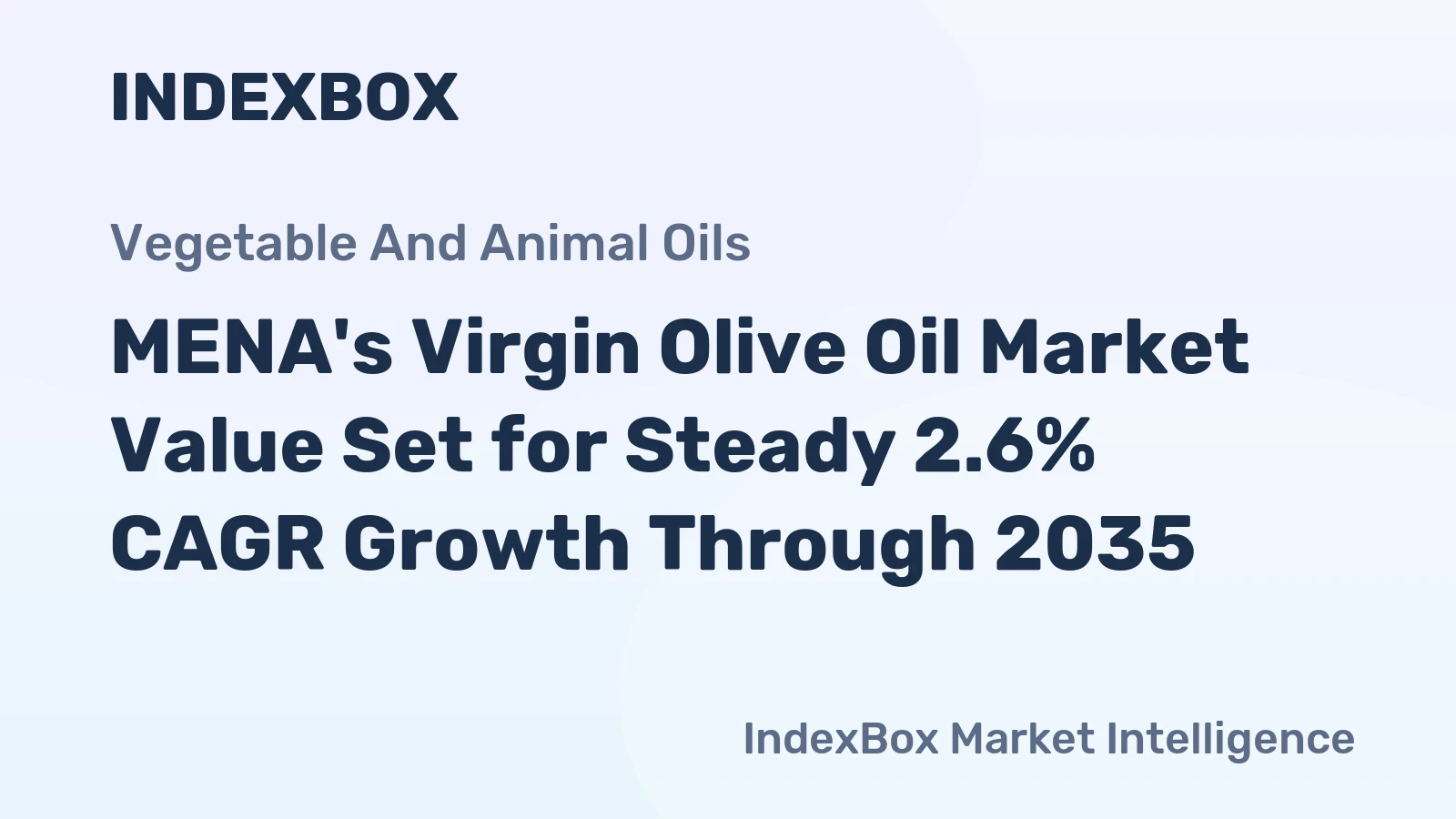 MENA's Virgin Olive Oil Market Value Set for Steady 2.6% CAGR Growth Through 2035