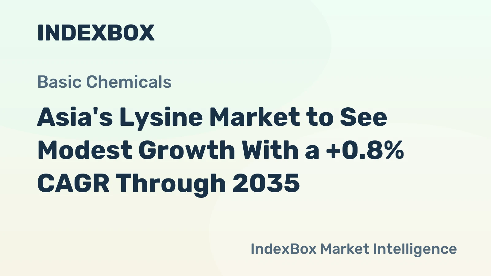 Asia's Lysine Market to See Modest Growth With a +0.8% CAGR Through 2035